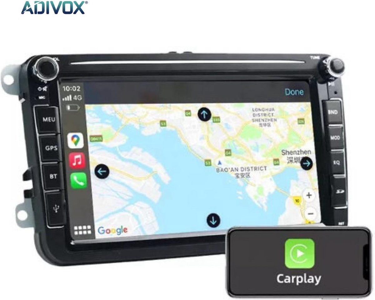ADIVOX 8 inch voor Volkswagen/Seat/Skoda 2G+32G Android 13 CarPlay/Auto ...