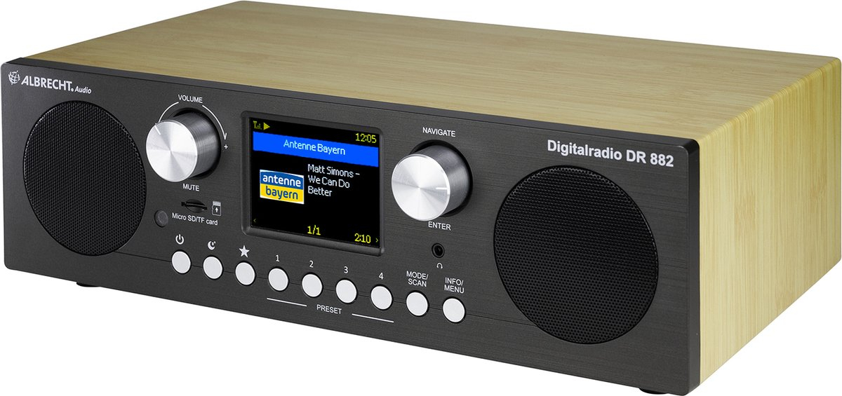 Albrecht DR 882 Digitale Stereo Radio - DAB+ - FM kleurendisplay ...
