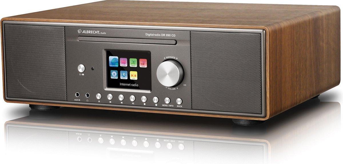 Albrecht DR 890 CD Hybride radio met DAB+, Internet en FM radio ...