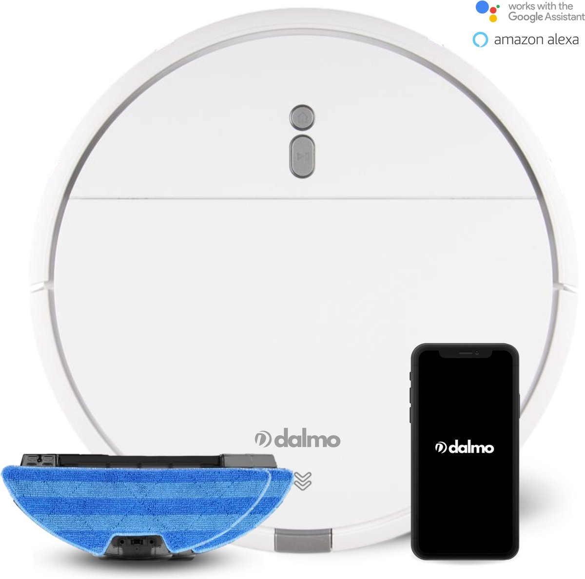 Dalmo BX5W - Robotstofzuiger met Dweilfunctie & Tijdschema - 3000Pa ...