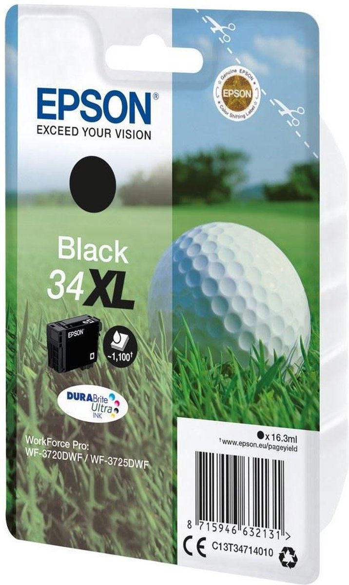Epson 34XL Cartridge Zwart - BCC.nl