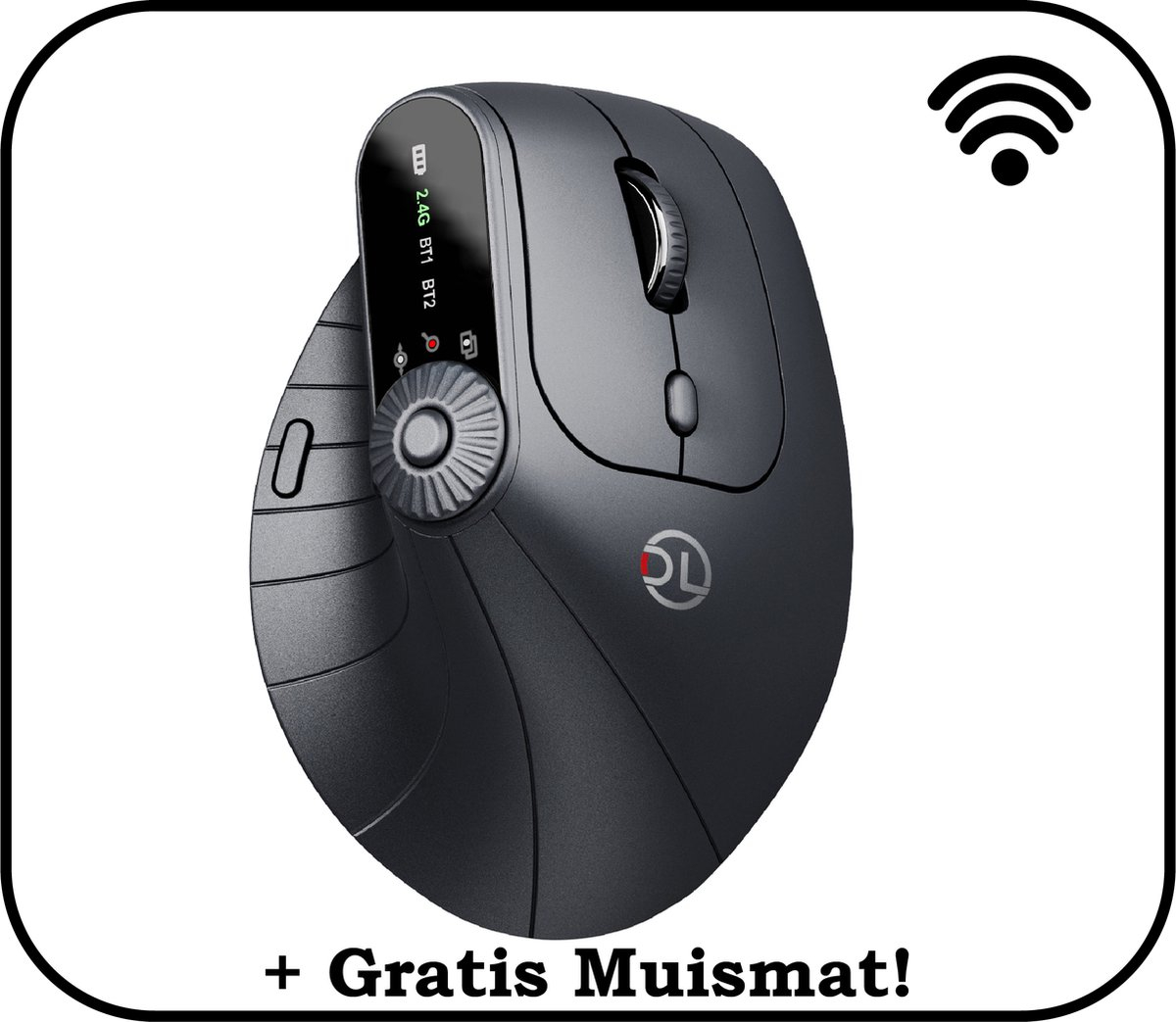 Ergonomische Verticale Draadloze Muis PRO 360 - 2400 DPI - 2.4G ...
