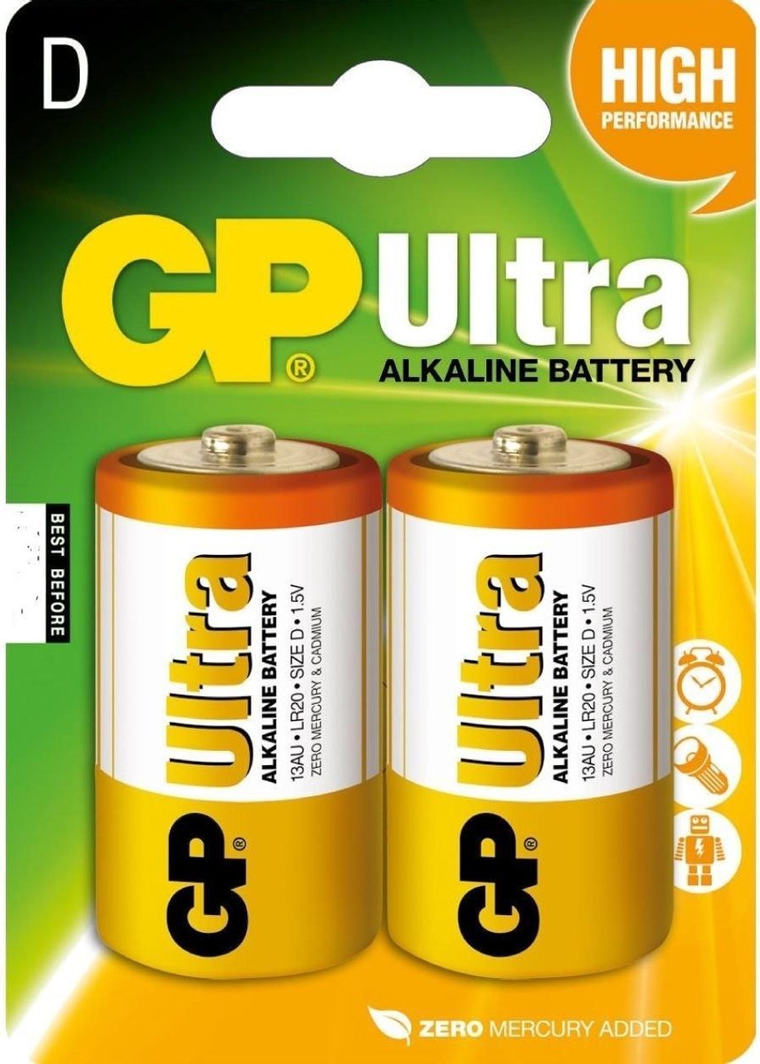 GP Batteries Ultra Alkaline D Single-use battery 1,5 V - BCC.nl