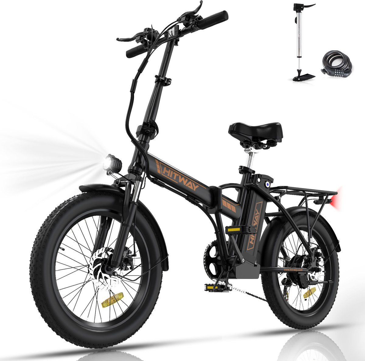 Hitway BK11 - Elektrische Fiets - E-Bike Opvouwbaar - 11.2Ah - Geel ...