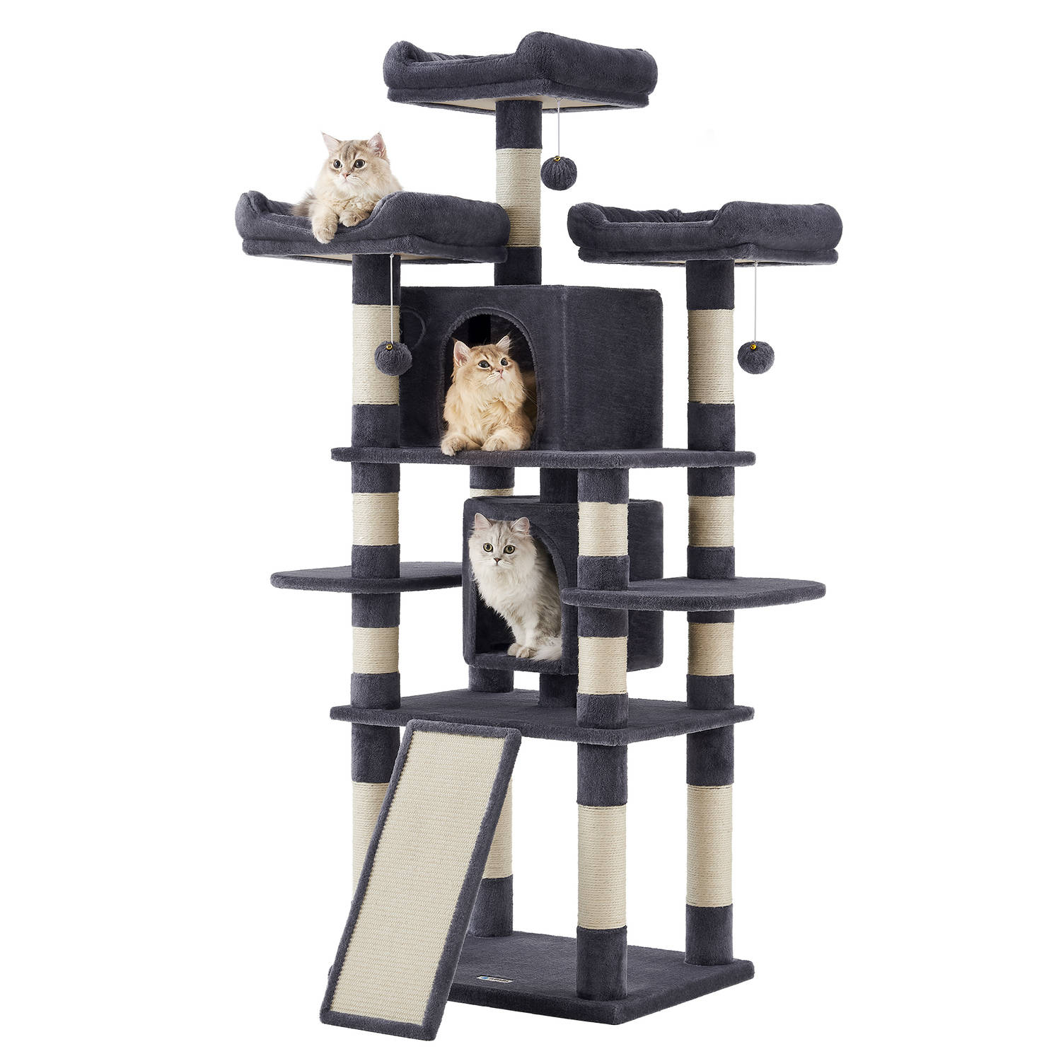 XXL Luxe Katten Krabpaal met Mandjes Uitkijkposten Kattenhuisjes ...