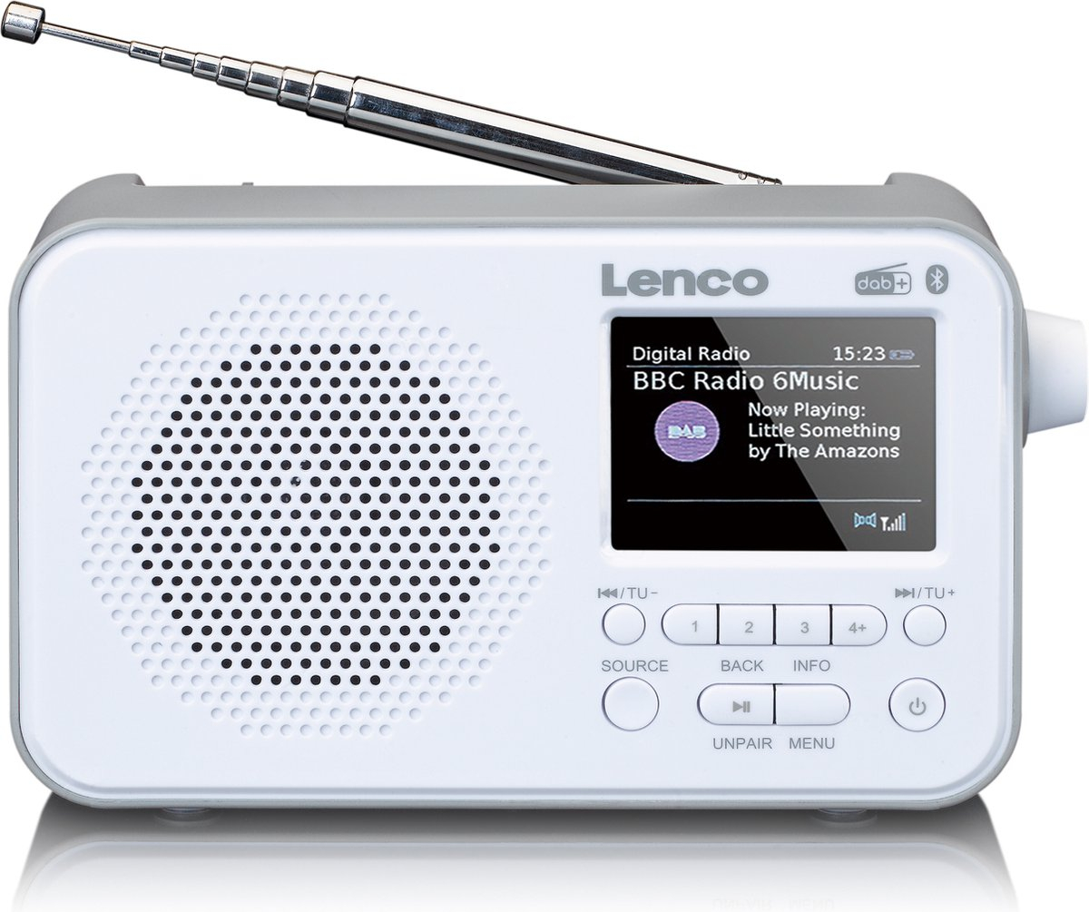 Lenco PDR-036WH - DAB en FM Radio met Bluetooth - Wit - BCC.nl