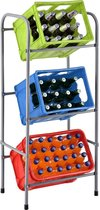 Metalen drankrek / krattenrek - 3 vakken - BCC.nl