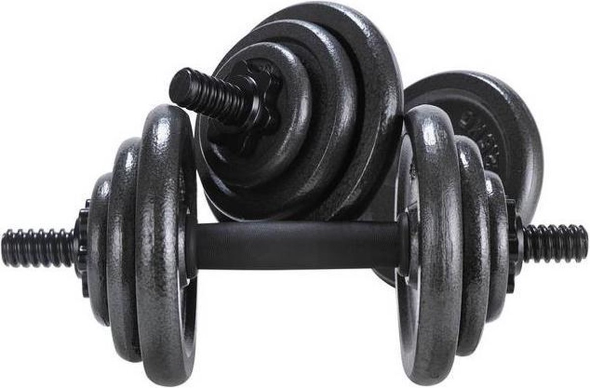 Opti Gietijzeren Halterset - 20kg Verstelbare Dumbbell Set - BCC.nl