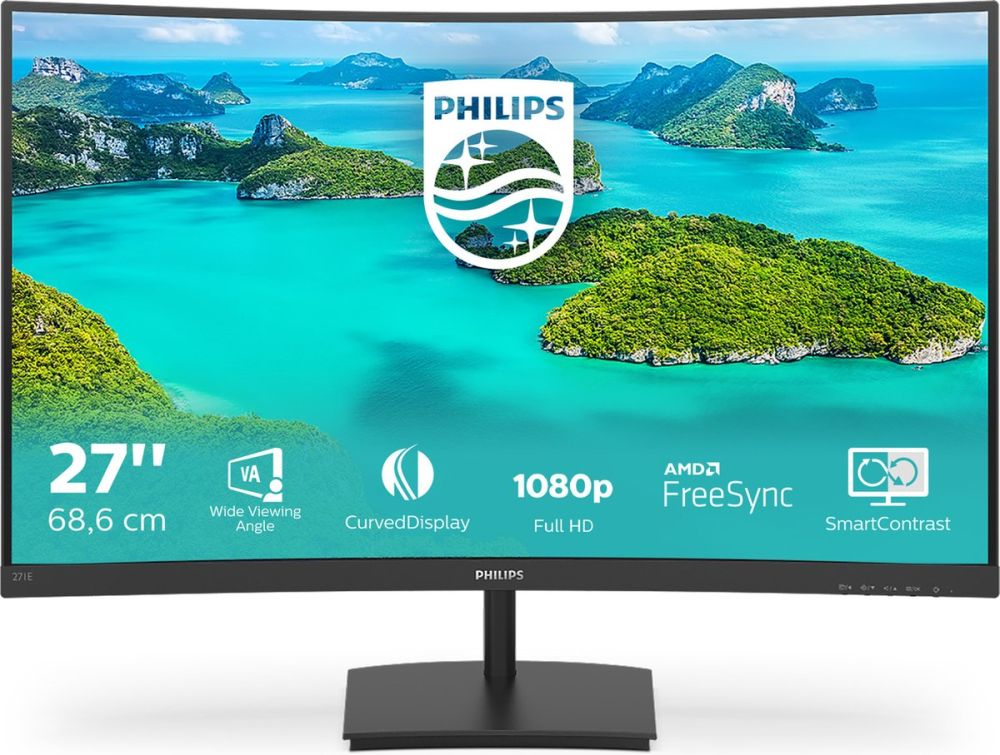 Philips 271E1SCA - Full HD Curved VA Monitor - 27 inch - BCC.nl