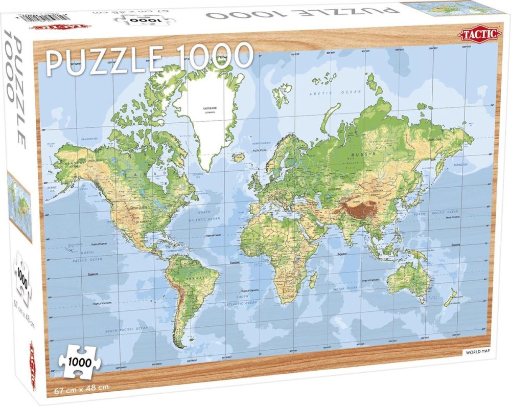 Tactic World Map 1000 Stukjes - BCC.nl