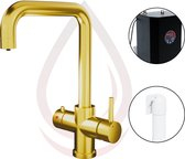 Quali Tap® | 4 in 1 | Kokend Water Kraan / Anti-Kalk Filter | Goud | U ...