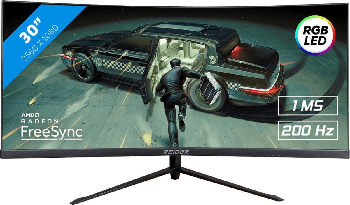 RAIDER Ultra Wide Gaming Monitor - Curved 30 inch 200Hz 1 ms ...