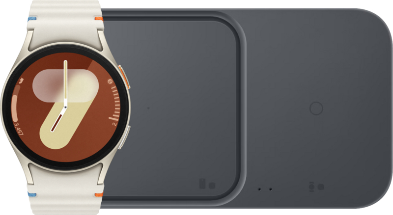 Samsung Galaxy Watch 7 Crème 40mm + Duo Draadloze Oplader - BCC.nl