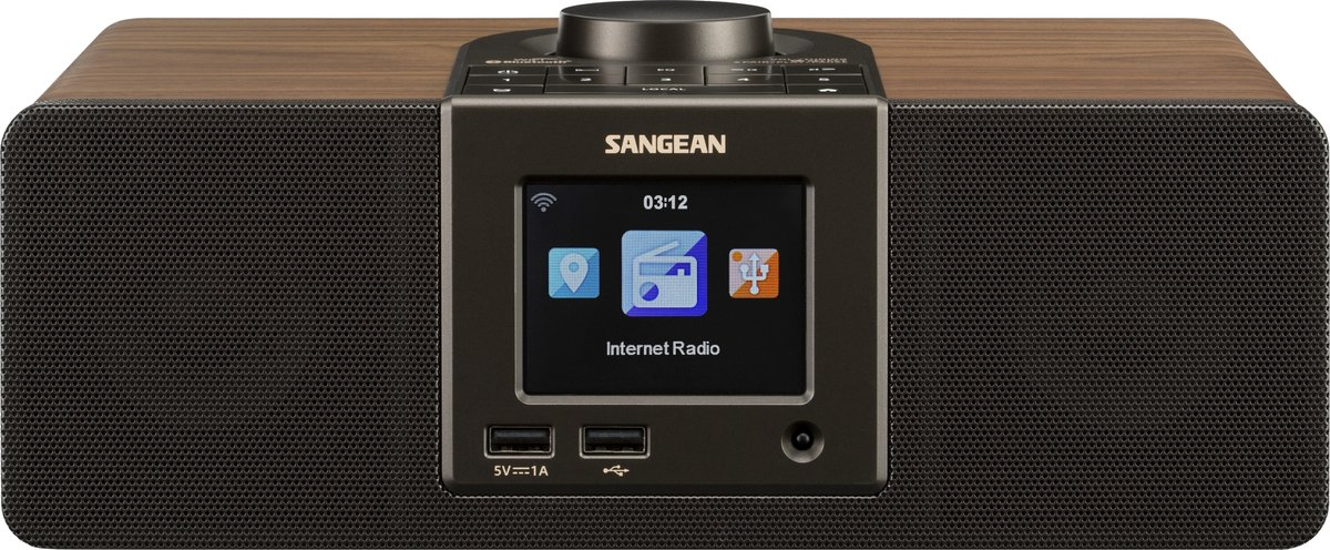 Sangean - WFR-32, DAB internetradio bluetooth AUX, hout - BCC.nl