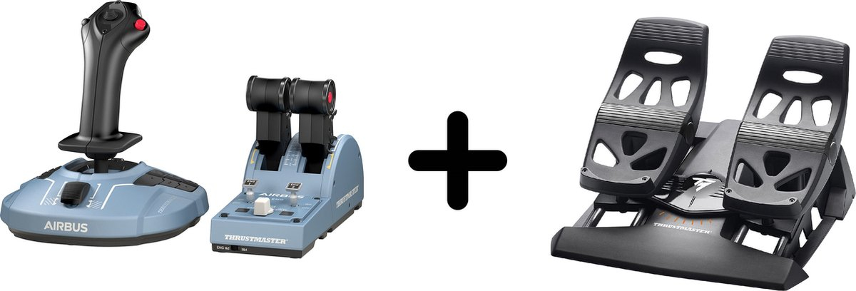 Thrustmaster - TCA Officer Pack Airbus Edition + Rudder Pedals - PC ...