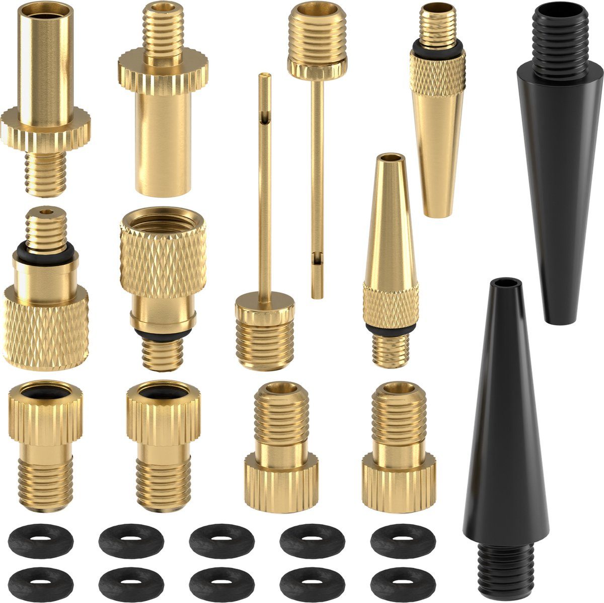 Verloopnippels fietsventiel - 14-delige set Universeel - Adapter ...